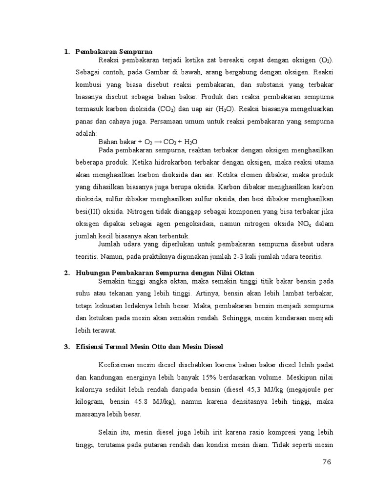 Pembakaran Sempurna | PDF