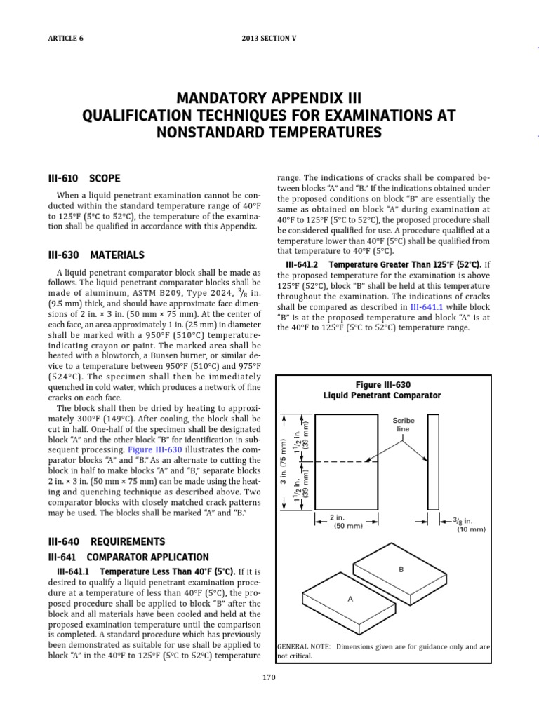 Mandatory Appendix III - AT - ASME V | PDF | Temperature | Building ...