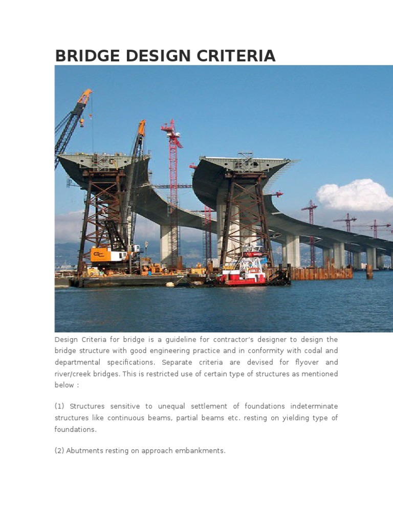 Bridge Design Criteria | PDF | Structural Engineering | Transport ...