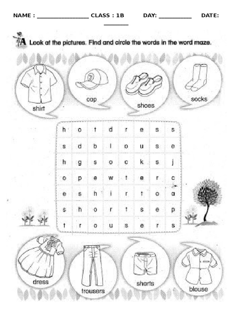 Year 1 English Worksheet | PDF