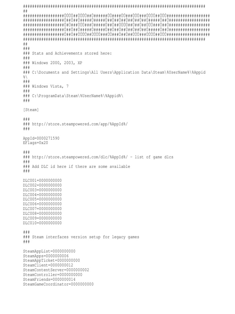 Steam configuration file containing app and user settings | PDF ...