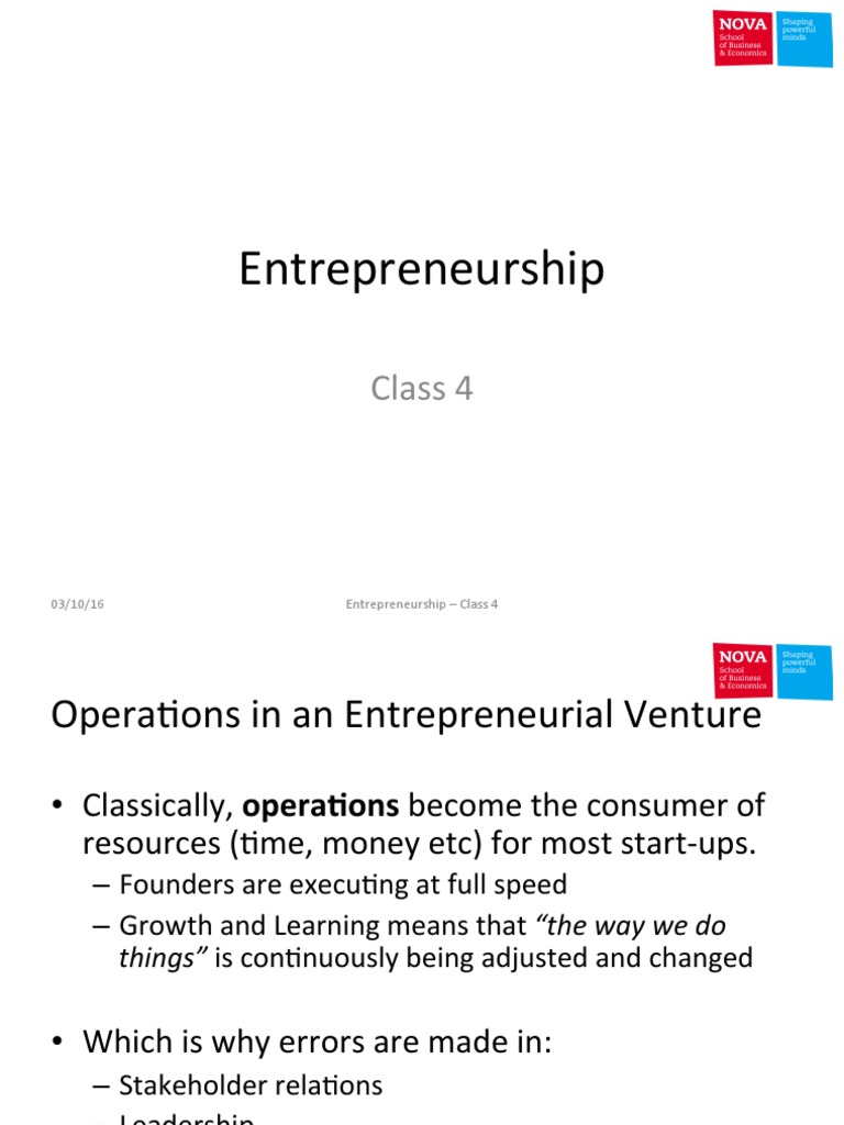 Entrepreneurial Operations & Marketing | PDF | Entrepreneurship | Sales