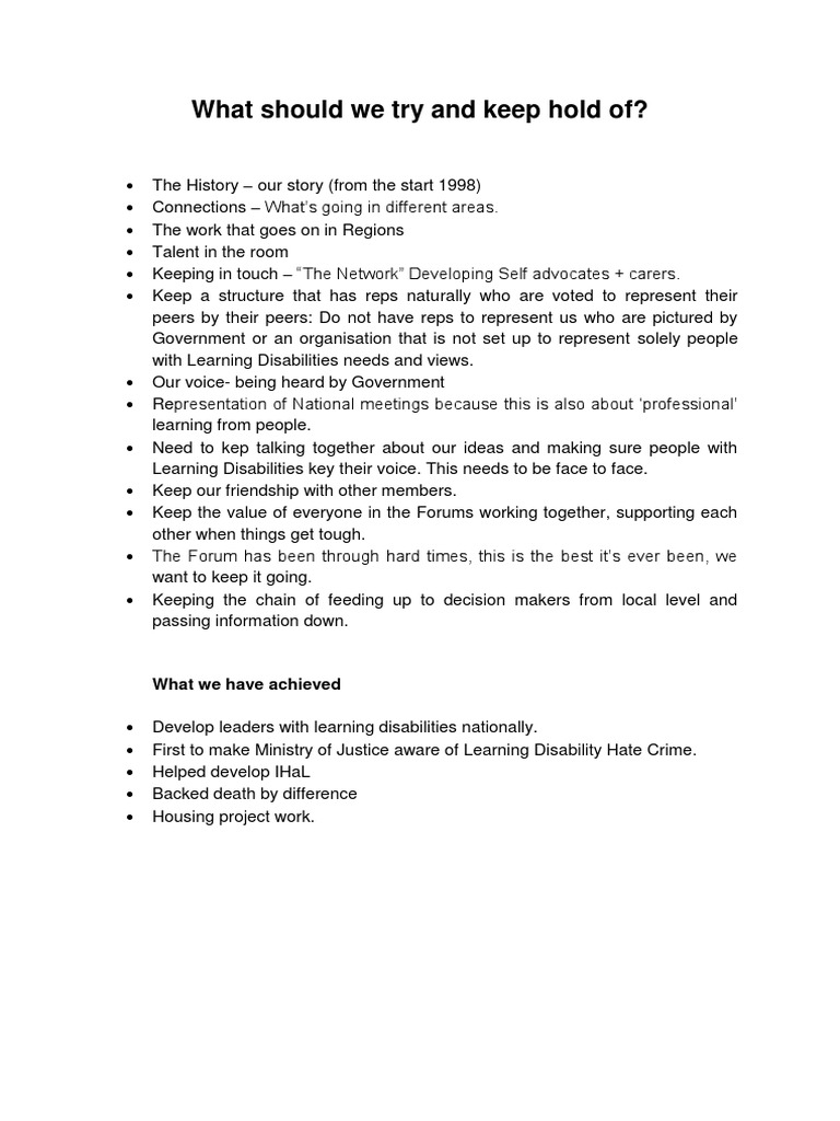 What Should We Try To Keep Hold of | PDF