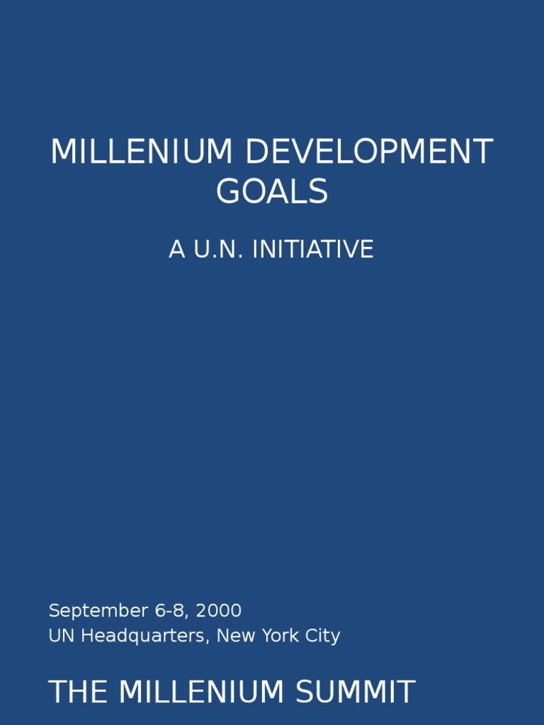 Millennium Development Goals Overview | PDF | Official Development ...