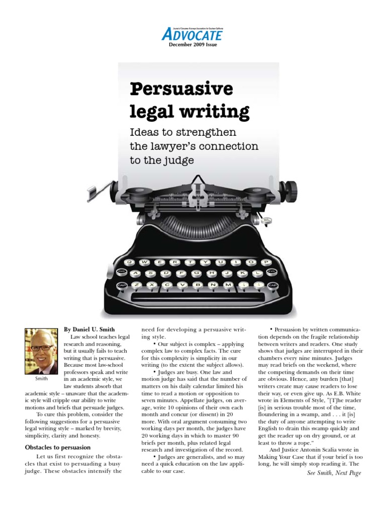 Persuasive Legal Writing | PDF | Antonin Scalia | Brief (Law)