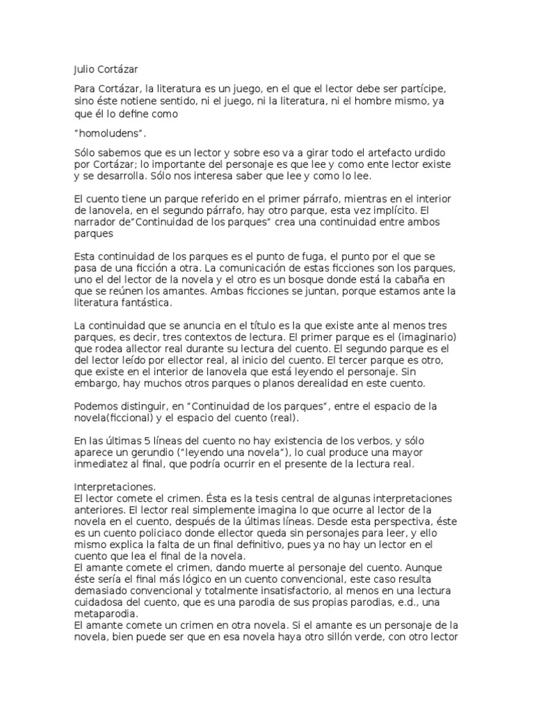 Continuidad de Los Parques | PDF