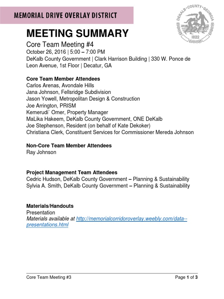 Core Team Meeting 4 Notes | PDF | Business