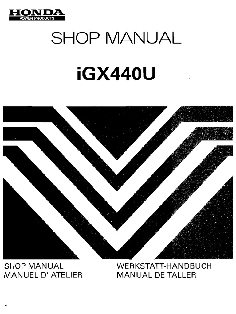 Manual HONDA IGX440 ING | PDF | Honda | Vehículos con tracción delantera