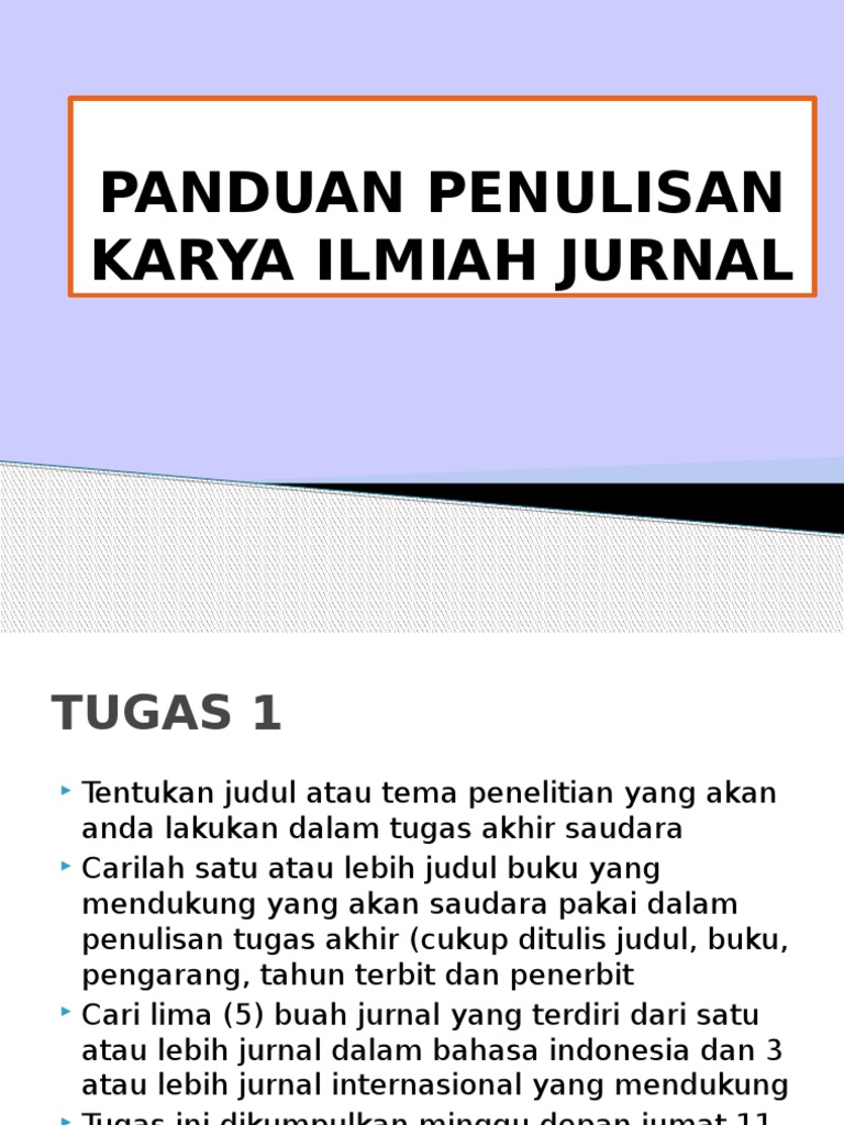 Panduan Penulisan Karya Ilmiah | PDF