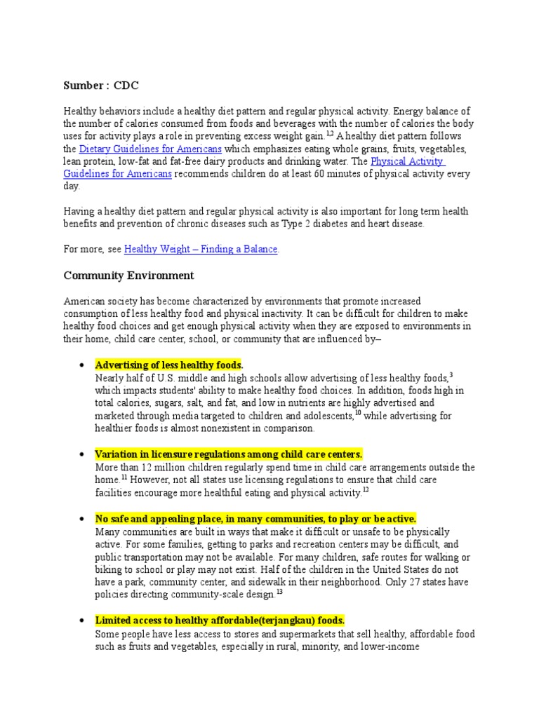 Sumber: CDC: Dietary Guidelines For Americans Physical Activity ...