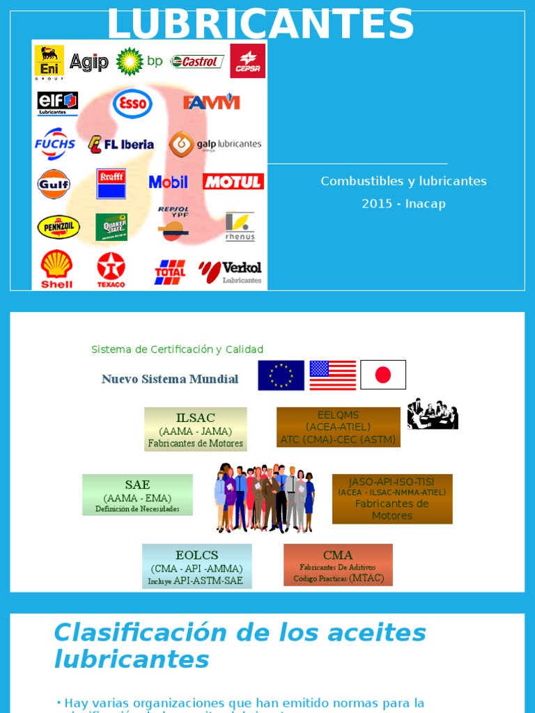 ACEITES LUBRICANTES-clasificacion Sae API 2015 | PDF | Lubricante ...