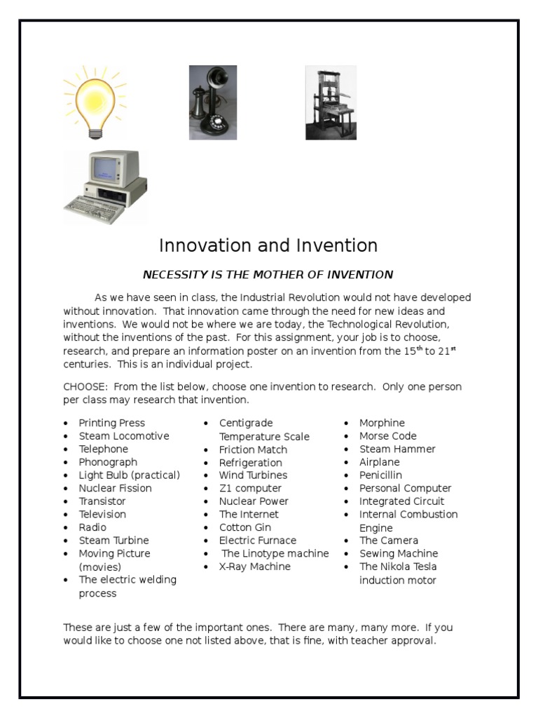 Invention Project | PDF | Computers | Young Adult