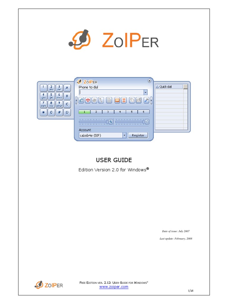 Zoiper 2.0 Free Manual | Download Free PDF | Session Initiation ...