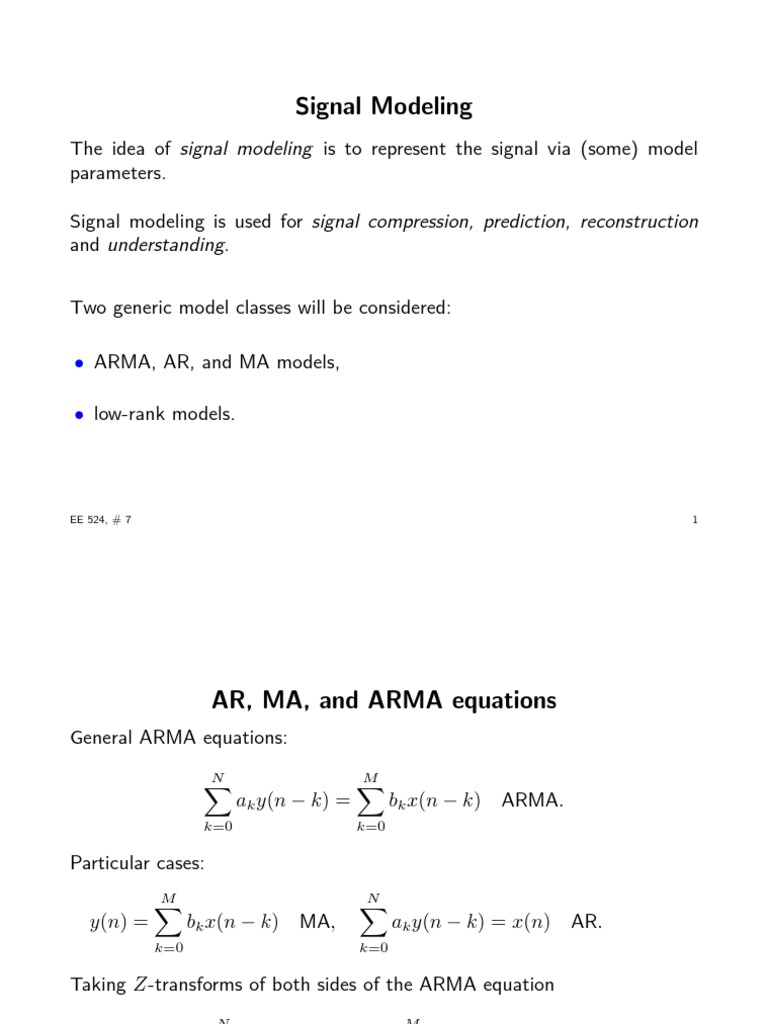 AR Z-Transform PDF | PDF | Spectral Density | Signal Processing