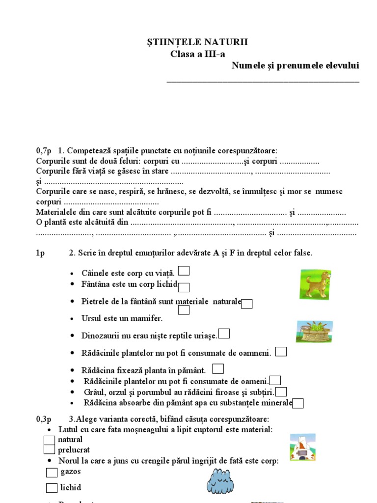 Evaluare Semestriala Clasa A Iii A Limba Romana - Wisata kuliner