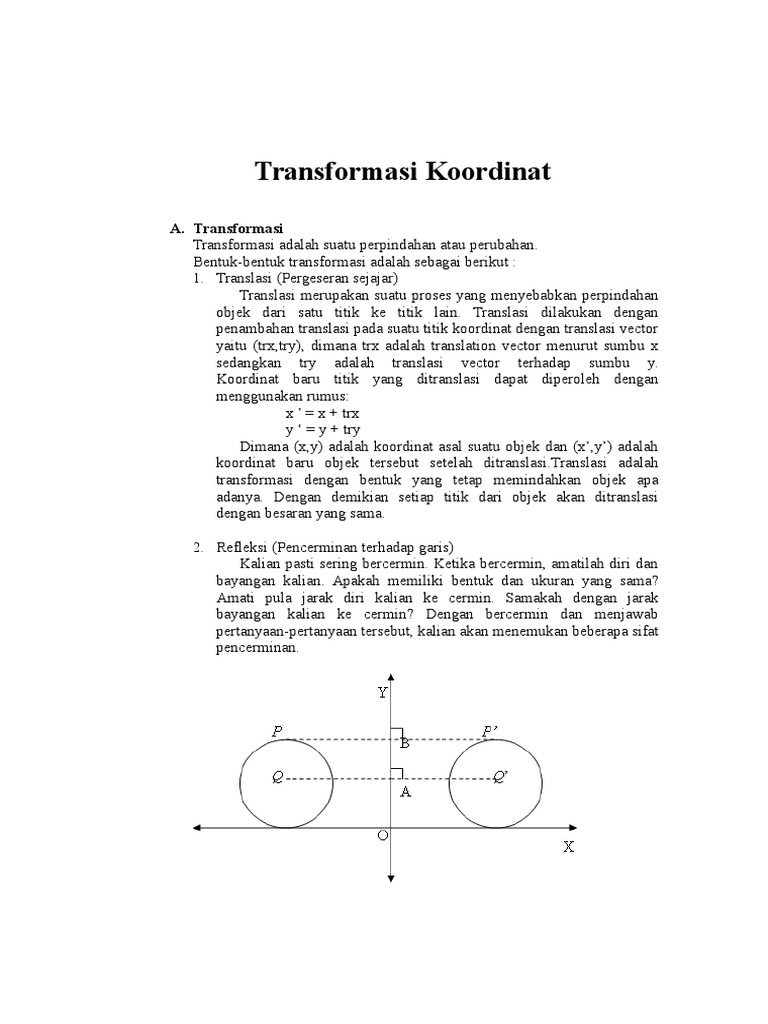Transformasi Geometri 2D | PDF | Sains & Matematika