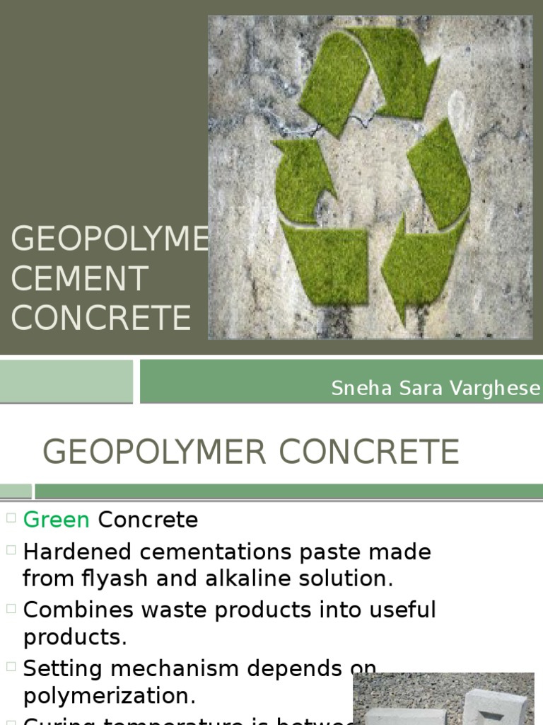 Geopolymer Cement Concrete | PDF