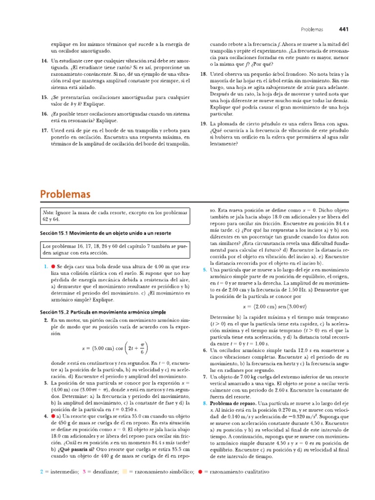 Ejercicios Cap15 Serway PDF | PDF