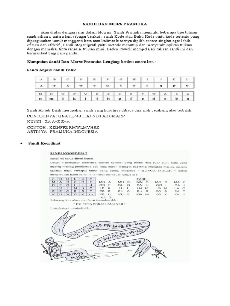 Sandi Pramuka | PDF | Seni & Disiplin Bahasa