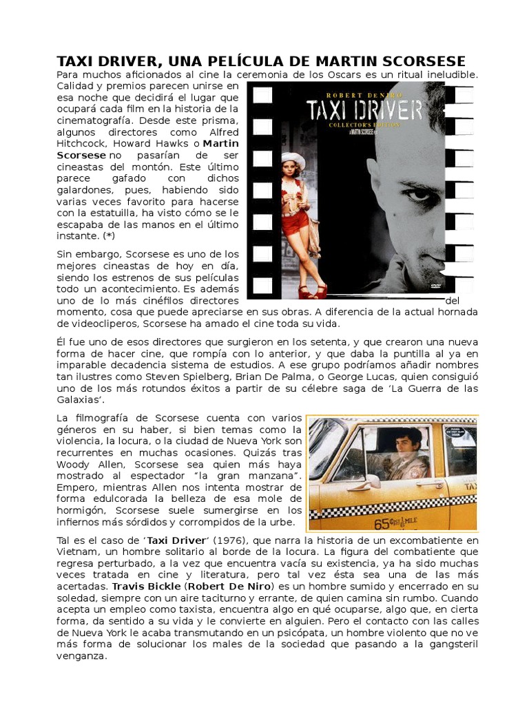 Taxi Driver | PDF | Martin Scorsese | Ocio