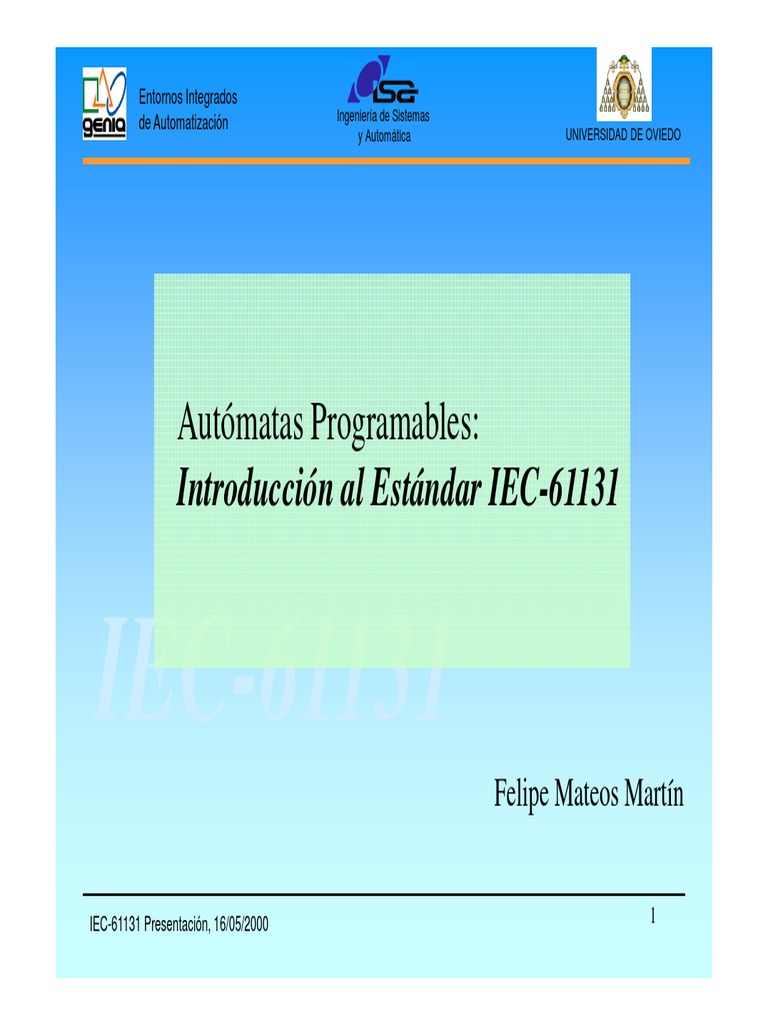 Genia Presentation IEC 1131 Summary (Spanish) | PDF | Programa de ...
