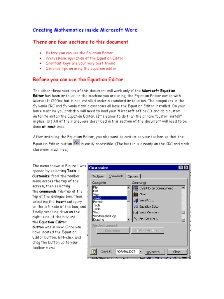 Equation Editor-Microsoft Word Tutorial | Keyboard Shortcut | Physics ...