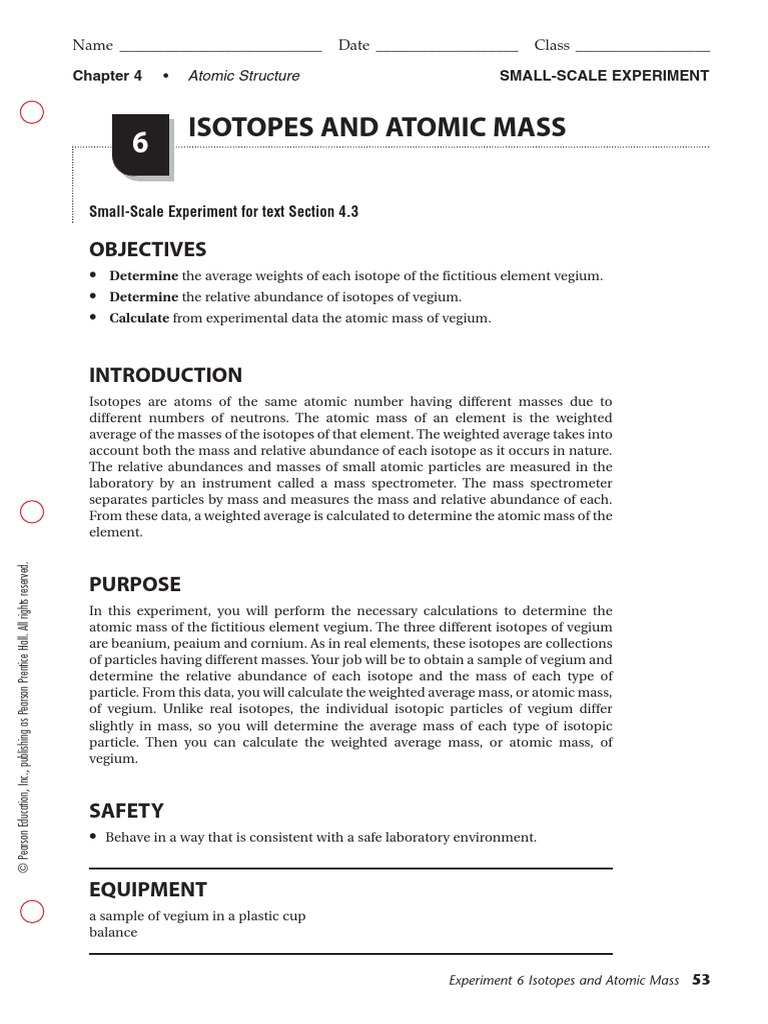 CH 4 Isotope Lab | PDF | Isotope | Chemical Elements