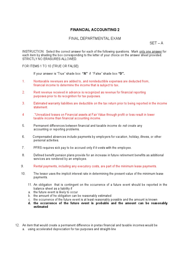 FX FINACC 2 A Key | PDF | Defined Benefit Pension Plan | Pension