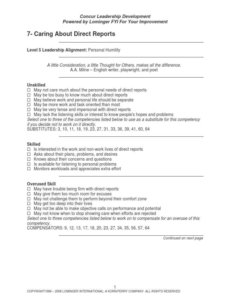 Caring About Direct Reports | PDF | Curiosity | Understanding