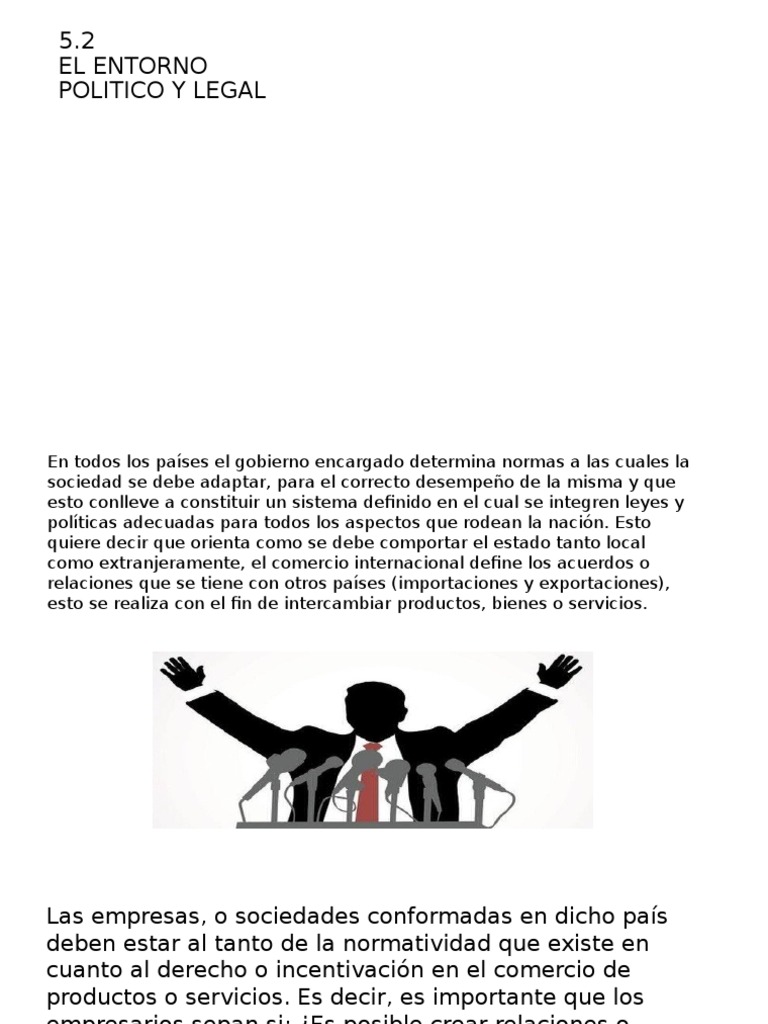 5.2 Entorno Politico Legal