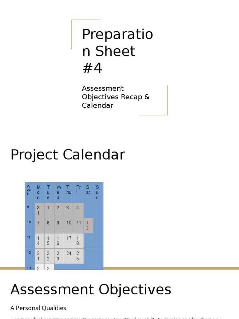 Preparation Sheet 4 | PDF