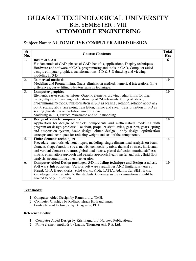 Automotive Computer Aided Design | PDF