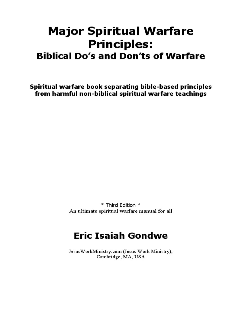 Major Spiritual Warfare Principles | PDF