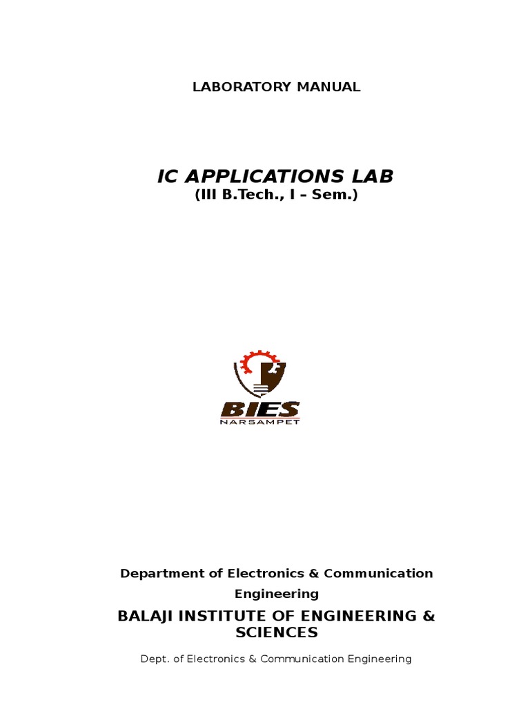 Ic Applications | PDF | Electronic Circuits | Operational Amplifier