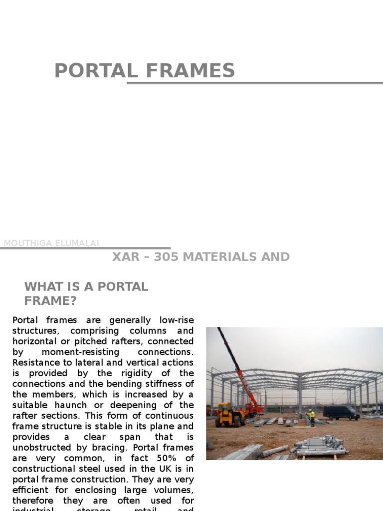 Portal Frames | PDF | Framing (Construction) | Column