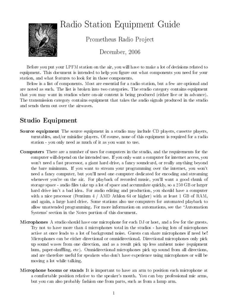 Radio Station Equipment1 PDF | PDF