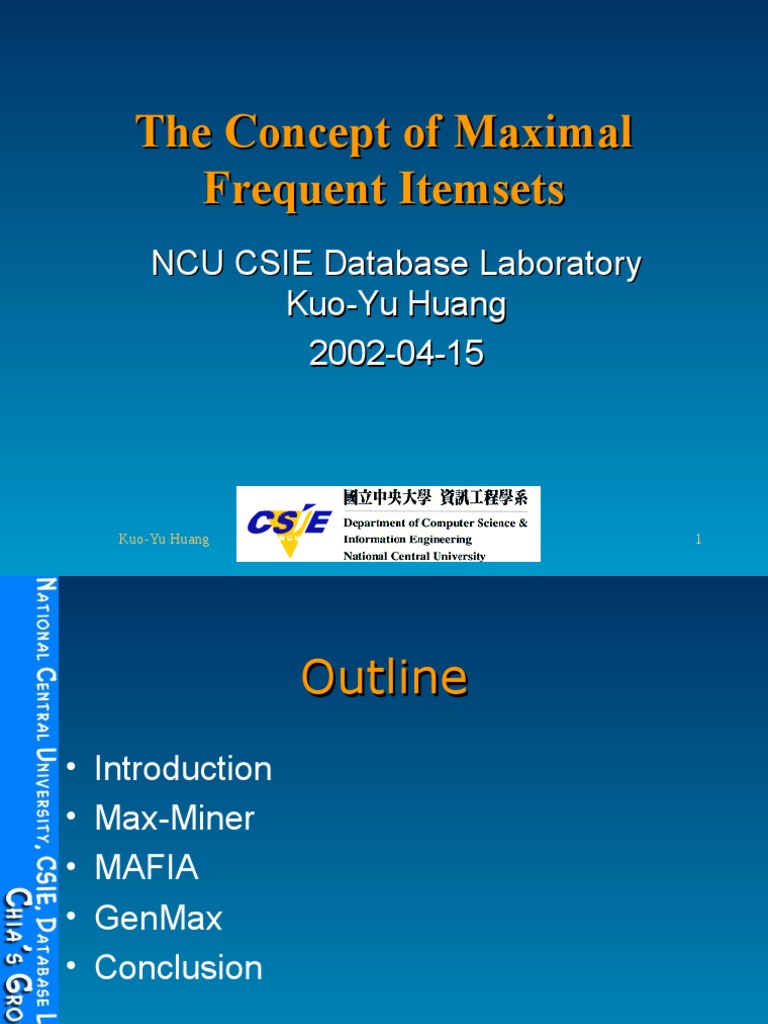 The Concept of Maximal Frequent Itemsets | PDF | Algorithms | Data Management