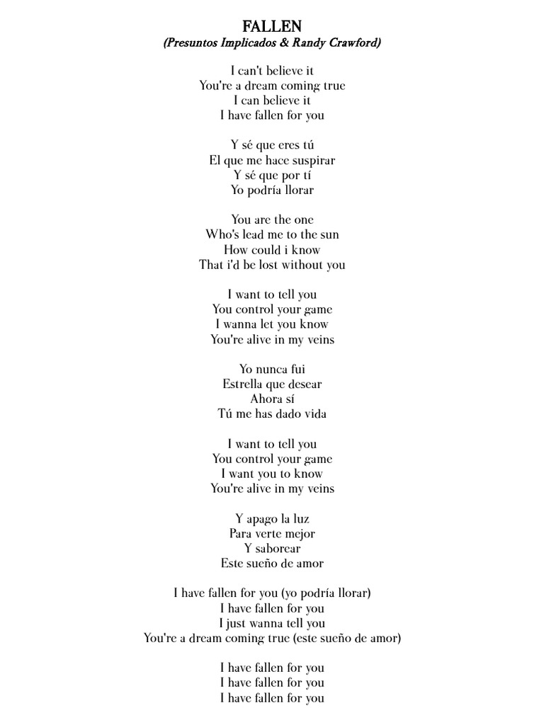 "Fallen" Lyrics Analysis | PDF