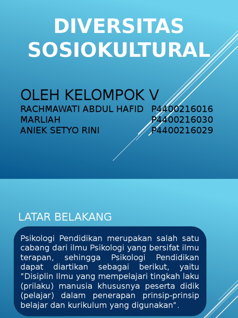 Diversitas Sosiokultural | PDF