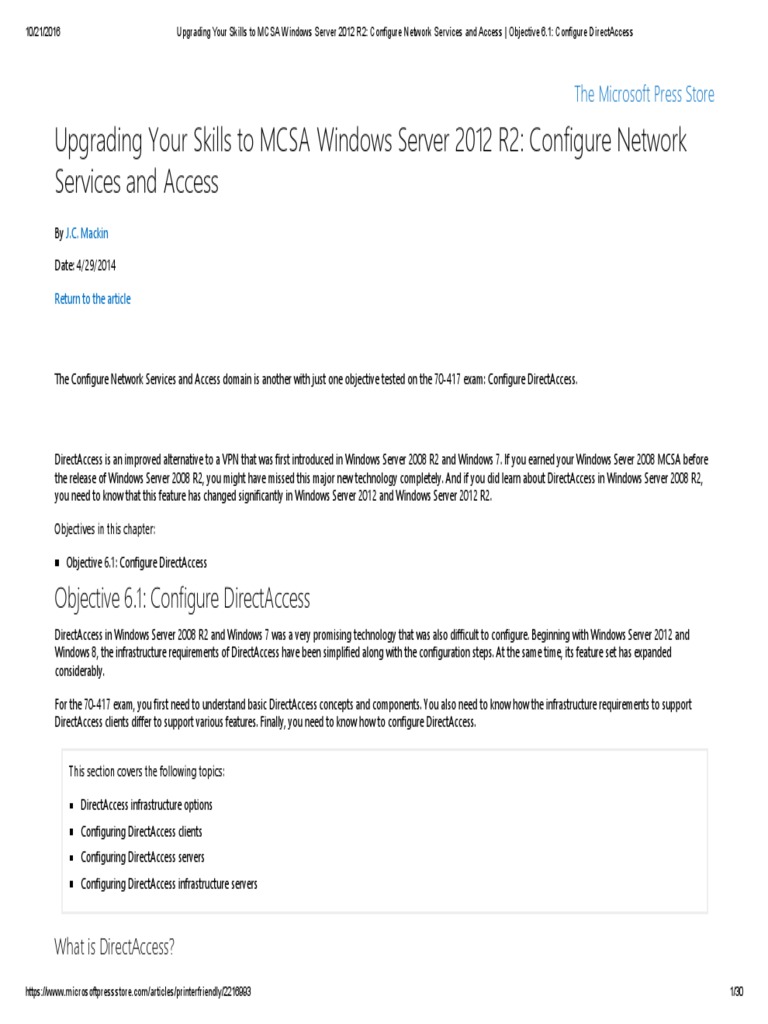 Direct Access Client | PDF | I Pv6 | Domain Name System