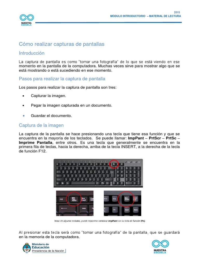 Cómo realizar capturas de pantallas: Introducción