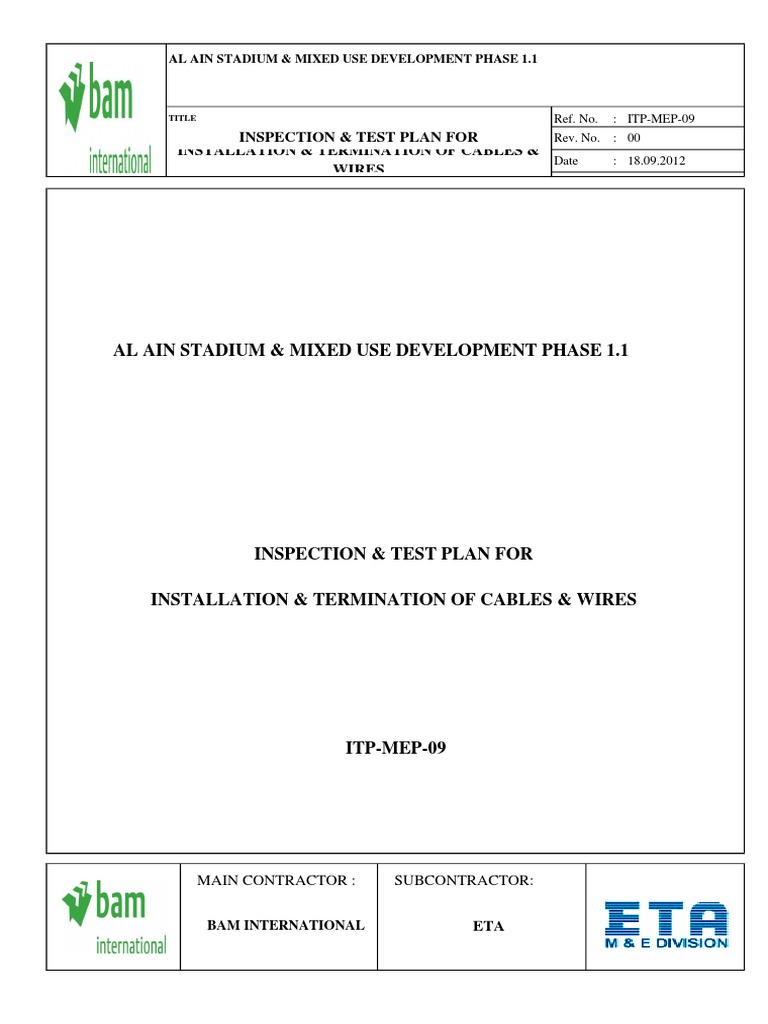 Itp Mep 09 | PDF | Specification (Technical Standard) | Evaluation