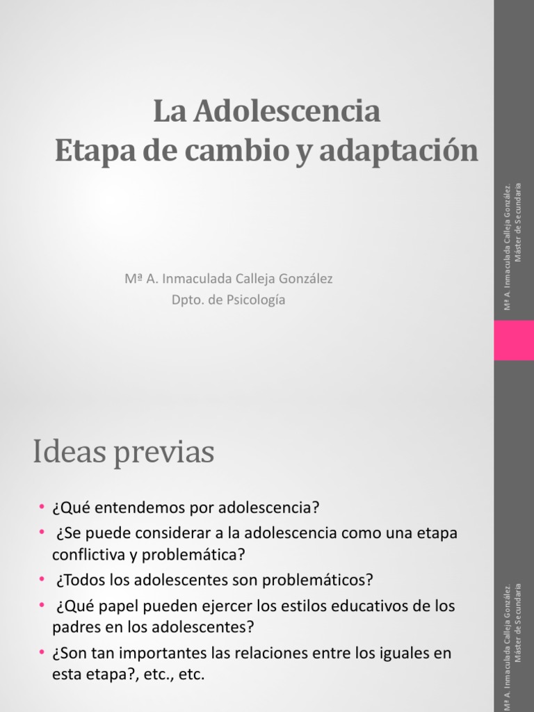 Desarrollo en La Adolescencia | PDF | Adultos | Pubertad