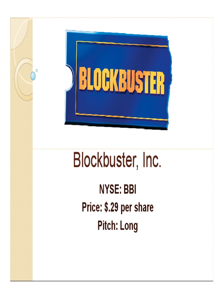 Blockbuster PDF | PDF | Netflix | Balance Sheet
