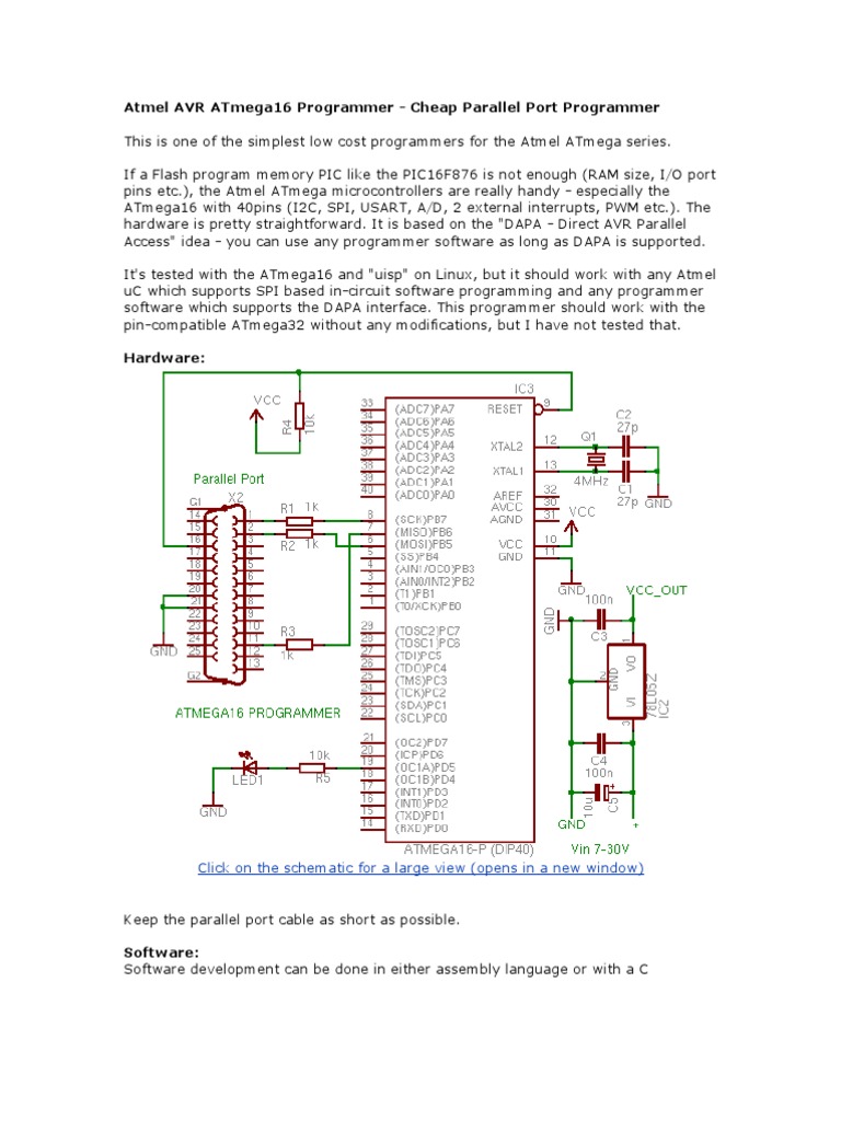 Atmel AVR ATmega16 Programmer | PDF | Computer Engineering | Digital ...