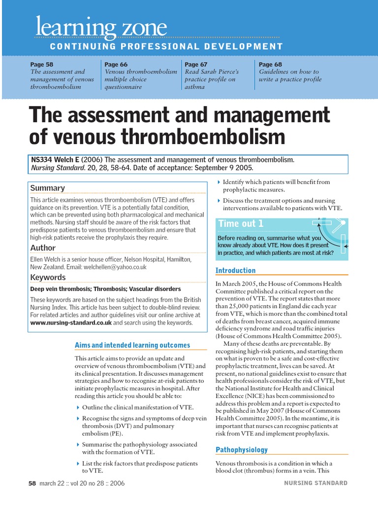 DVT Assessement | PDF | Thrombosis | Coagulation