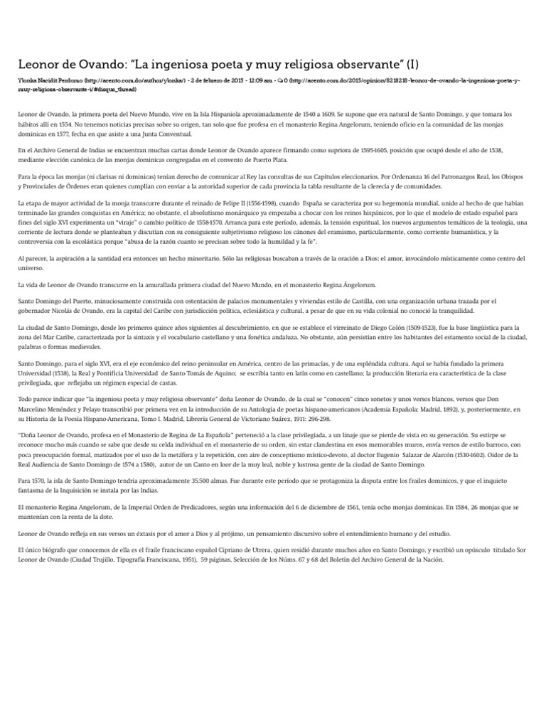 Leonor de Ovando | PDF | Orden dominicana | España