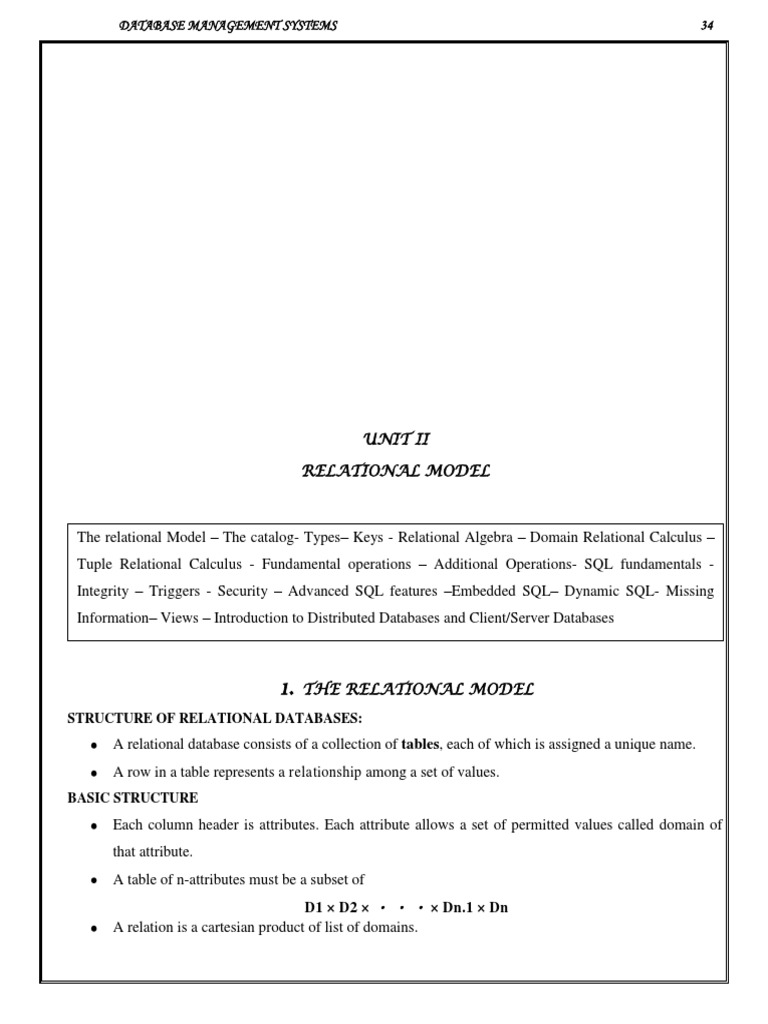 16 Mark Questions: Structure of Relational Databases | PDF | Relational ...
