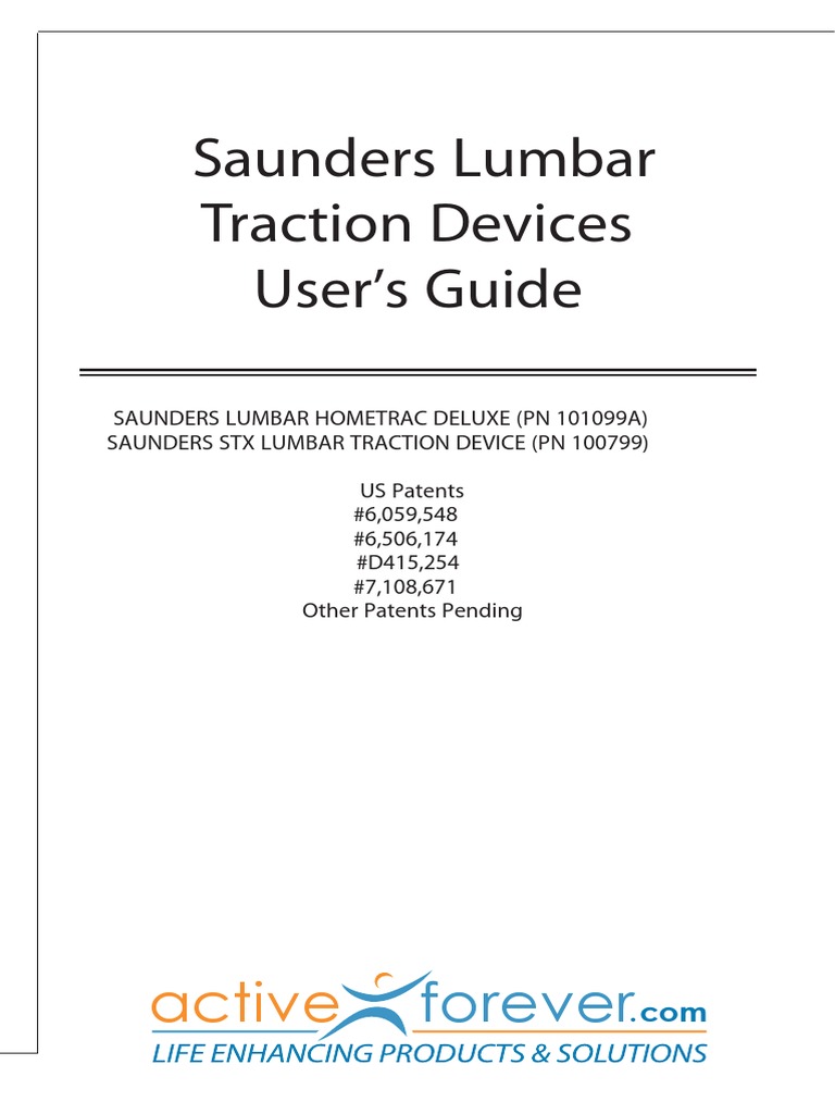 Saunders Lumbar Home Traction Device Manual | PDF | Arthritis ...