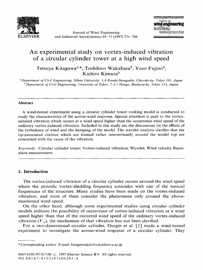 An Experimental Study On Vortex-Induced Vibration of A Circular ...